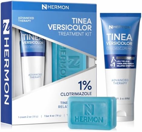 Amazon.com : Hermon Tinea Versicolor Treatment Cream & Soap: Clinically ...