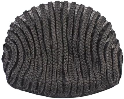 Amazon.com: Ipetboom 2pcs Black Braided Wig Cap For Crochet Breathable ...