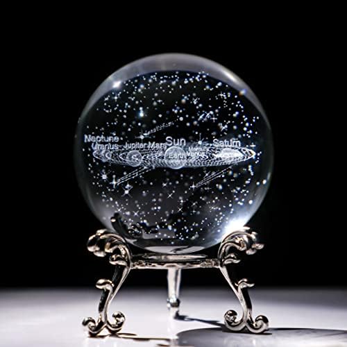 ZEERSHEE 60mm 3D Tigers Crystal Ball with Stand Glass Laser Engraved ...