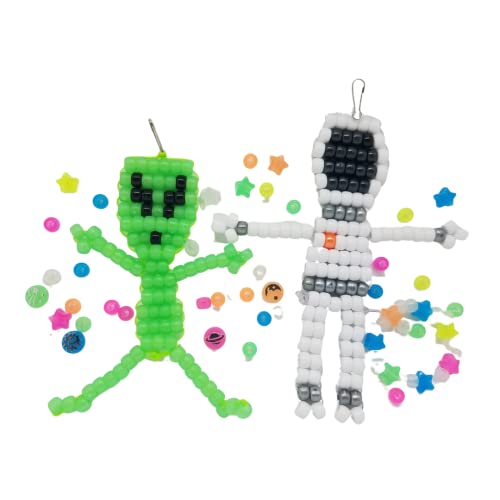Amazon.com: Ink and Trinket Kids Space Bead Pets Craft Kit with Glow in ...