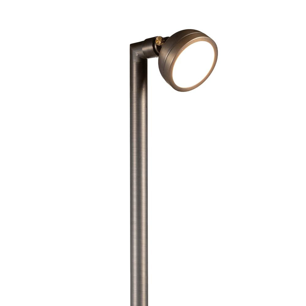 VOLT 12V Brass Round Directional Path & Area Light (Bronze) with 3W ...