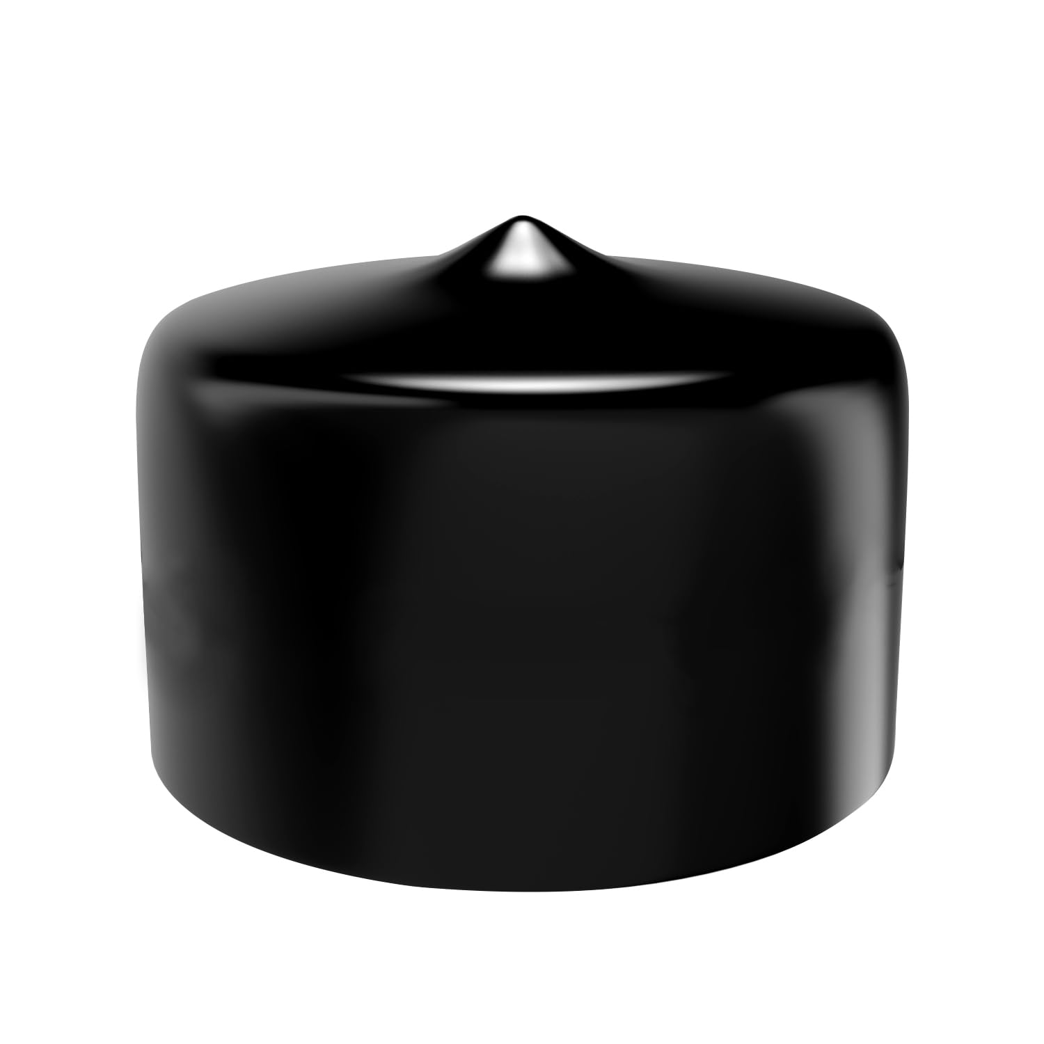 Snapklik.com : (Pack Of 6) 1-1/2 Inch Round Black Vinyl End Caps ...