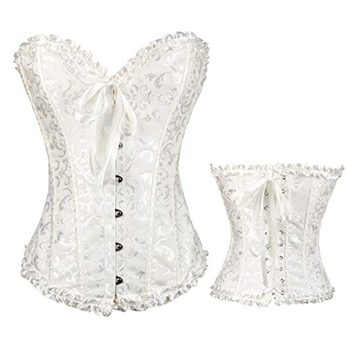 Buy ZZEBRA White: Corset Corselet Corselete Women's Corsets Plus Size ...