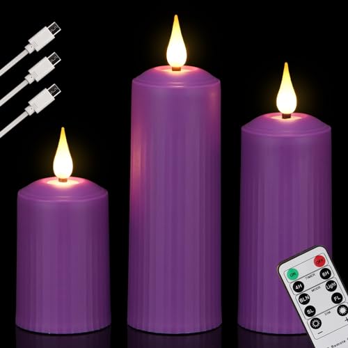 Led Kerzen Lila