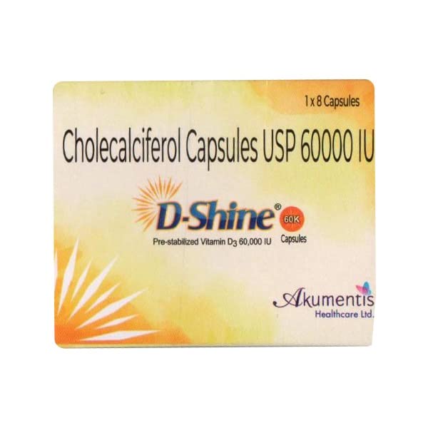 D-Shine 60K - Strip of 8 Softgel Capsules : Amazon.in: Health ...