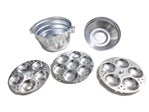 CooPany ® INDOLIUM IDLY Maker Pot Cooker (3 Plates, 17 IDLIES ...
