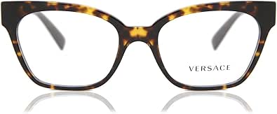 Amazon.com: Versace VE3294-108 Eyeglass Frame Havana w/Demo Lens 53mm ...
