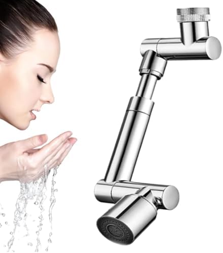 Timnamy Faucet Attachment, Rotating 1080 Robotic Arm Faucet Universal ...