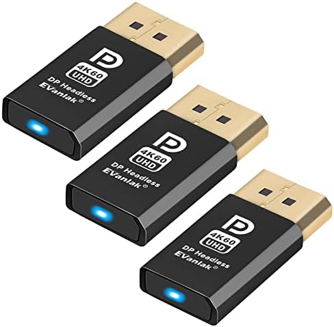 DisplayPort 4K60Hz Headless Ghost Display Emulator for PC DP Dummy Plug ...