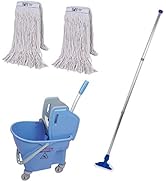 Abbey Heavy Duty Professional Kentucky Mop Handle and Holder with 5 ...
