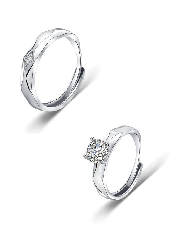 Yellow Chimes Rings for Women and Girls Silver Couple Rings | Valentine ...