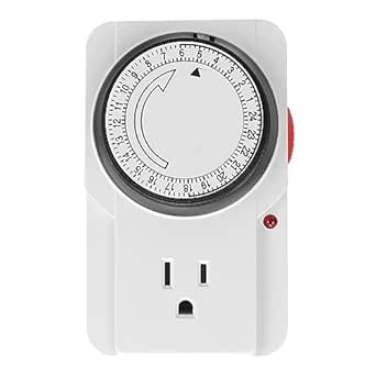 Amazon.com: Timers for Electrical Outlets,24 Hours Cycle 3 Prong 2 ...