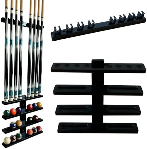 Amazon.com: Nisorpa Billiards Pool Stick Rack - 12 Cue Stick Holder ...