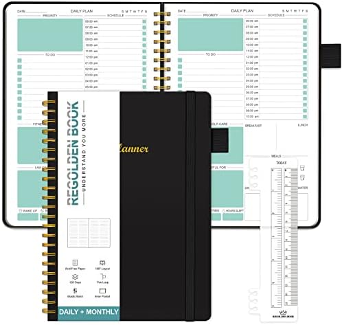 Amazon.com : Regolden-Book Undated Daily Planner 4 Month 120 Days ...