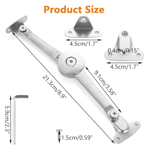 APACALI 6 Pack Lid Support Hinge, Folding Lid Support Hing with Screws ...