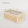 Amazon.com: JJSQ Rattan Box with Glass Lid Rattan Woven Basket with Lid ...