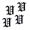 Amazon.com: Gothic Iron on Old English Letter Patches A-Z 2" Black ...