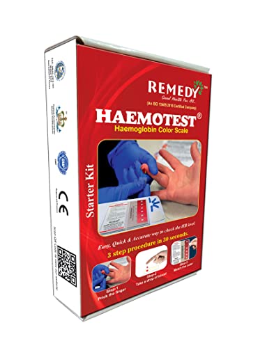 HAEMOTEST - Hemoglobin Colour Scale Kit | 50 Test Stater Pack | Rapid ...