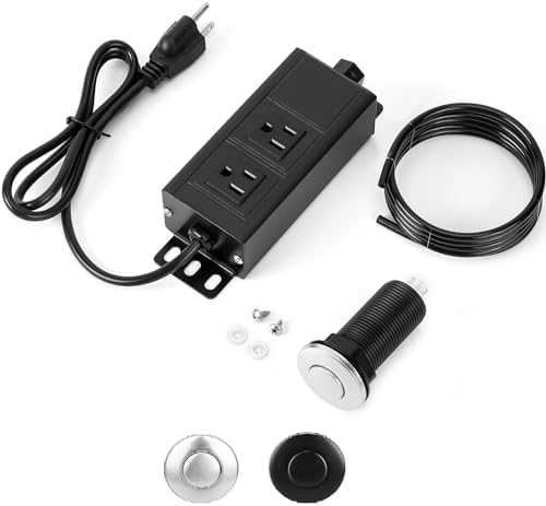 Dual Outlet Garbage Disposal Air Switch Kit, UL Listed Sink Top Air ...