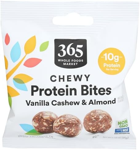 Amazon.com: 365 by Whole Foods Market, Chewy Protein Bites, Vanilla ...