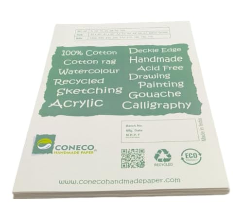 CONECO Handmade Paper® 9"X 6" Artist Grade Watercolor Papers,100% ...