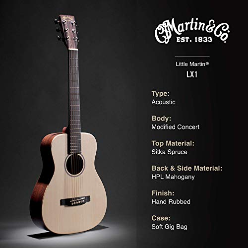 Martin X Series LX1 Little Martin Acoustic Guitar Natural - Best Guitar ...