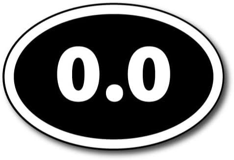 Amazon.com: 0.0 Marathon Reverse Black Funny Oval Car Magnet Decal ...
