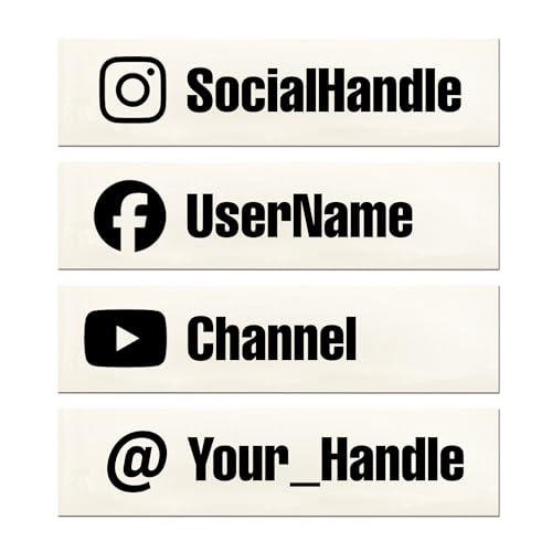 Amazon.com: Custom Social Media Handle Decal Sticker – Personalized ...