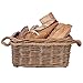 Rustic Fireside Chunky Wicker Log Basket Potato Basket With Rope ...