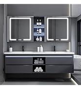 Amazon.com: High QLO 68 Inch Bathroom Vanity - Modern Bathroom Vanity ...