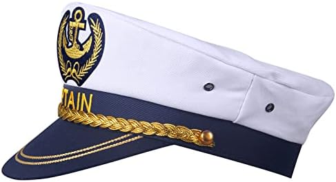 Amazon.com: KKBES Captain Hat Sailors Cap Nautical Hat Yacht Hat ...