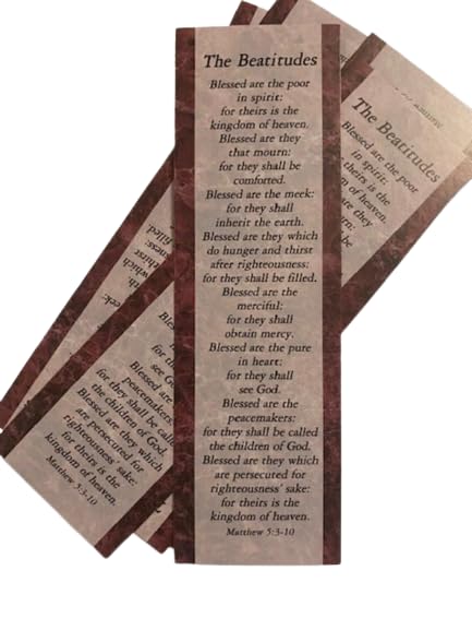 Amazon.com: The Beatitudes Inspirational Bookmarks Religious Bookmarks ...