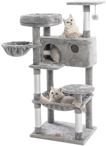 Amazon.com : Karolpar Large Indoor Cat Tree with Multiple Perches ...