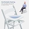 Amazon.com: Winlice White Resin Folding Chairs - Stackable Chairs with ...