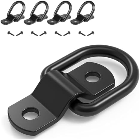 4PACK D Rings Tie Down Anchors Hooks,1/4" Heavy Duty Trailer Anchor Lashing Rings 2400 lbs ...