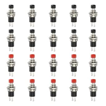 QIYANGBRO(Pack of 20PCS) Momentary Push Button Switch, 1A 250VAC SPST ...