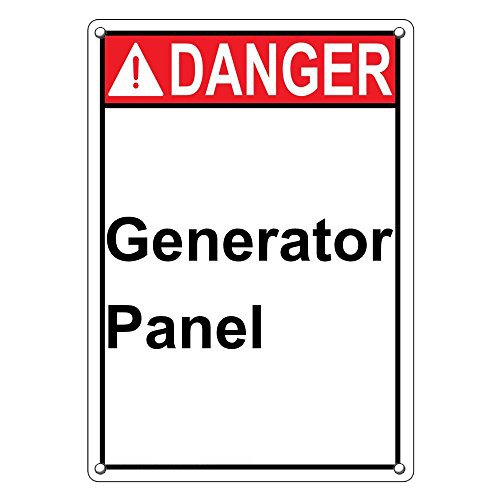 Amazon.com: Weatherproof Plastic Vertical ANSI Danger Generator Panel ...