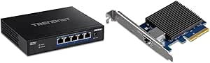 Amazon.com: TRENDnet 10GbE Networking Bundle with 5-Port 10G Switch ...