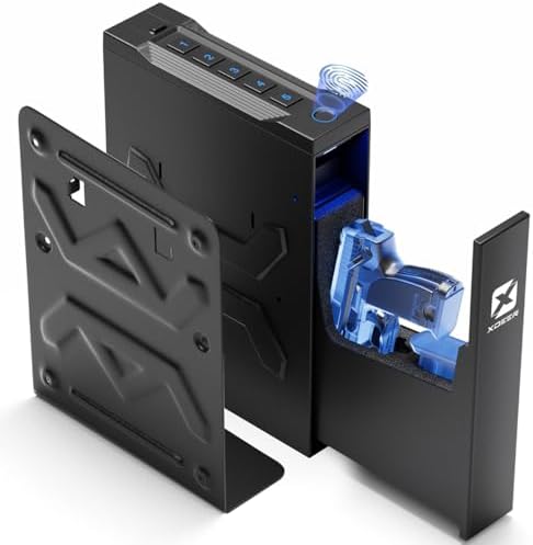 Amazon.com: XDeer Biometric Pistol Safe, Quick Access Nightstand Safe ...