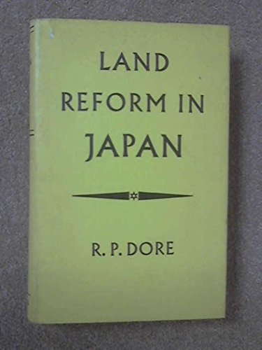 Land Reform in Japan.: R.P. DORE: Amazon.com: Books