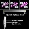 It's Glow Time Neon Sign Party Decorations Pink White Letter Neon Light ...