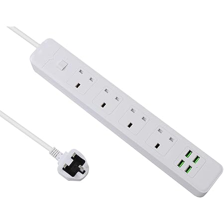 Pixezo Extension Lead | Extension Lead with USB Slots | Surge Protected ...