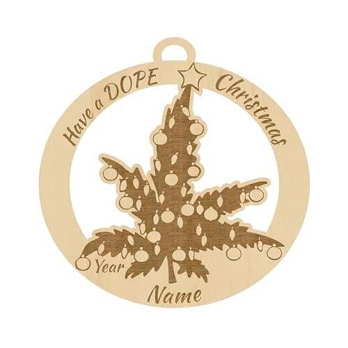 Amazon.com: Marijuana Christmas Tree Personalized Ornament | Weed ...