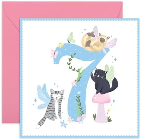 Central 23 Girls 7th Birthday Card - Flamingo Age 7 - Toddler Milestone ...