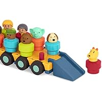 Amazon.com: Battat – Spinning Bus – Developmental Pull Toy with ...