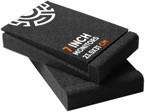 High-Density Acoustic Foam Isolation Pads for 7-Inch Studio Monitors ...