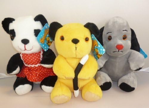 Set of 3 - 8 Inch Sooty And Friends Soft Toys - Sooty, Soo And Sweep ...