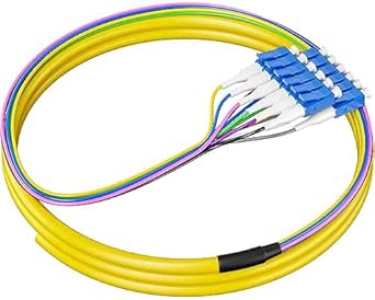 RamboCables 12 Strand LC Fiber Pigtail Single Mode, LC/UPC 12-Fiber OS2 ...