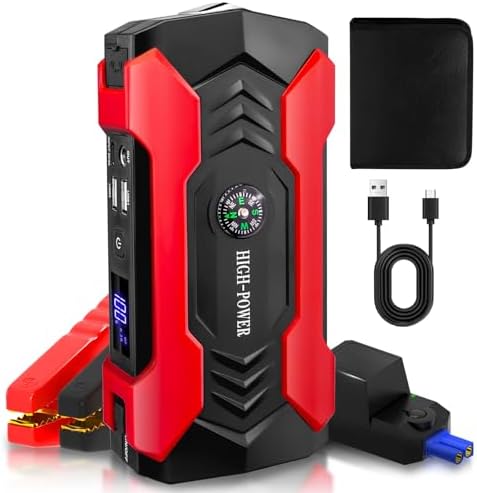 Amazon.com: Car Jump Starter, 3000A Peak Car Battery Charger, 12V Jump ...