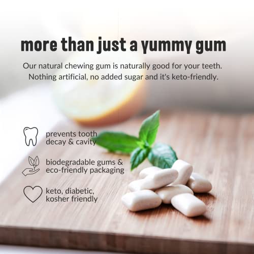Natural Chewing Gum (72 Pc) - Organic Xylitol Gum Sugar Free ...